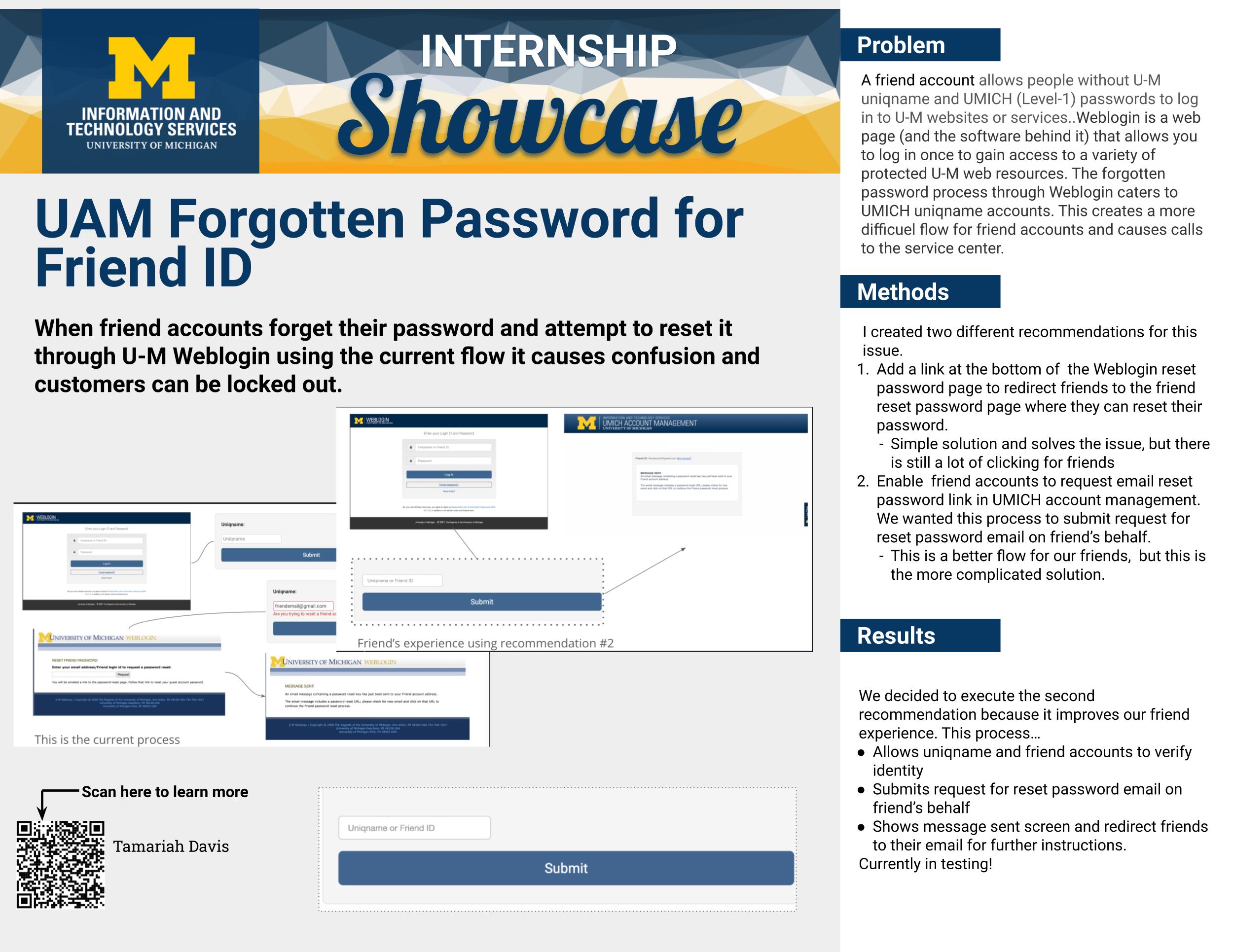 Friend Forgotten Password @ Weblogin / ITS Summer Internship Program